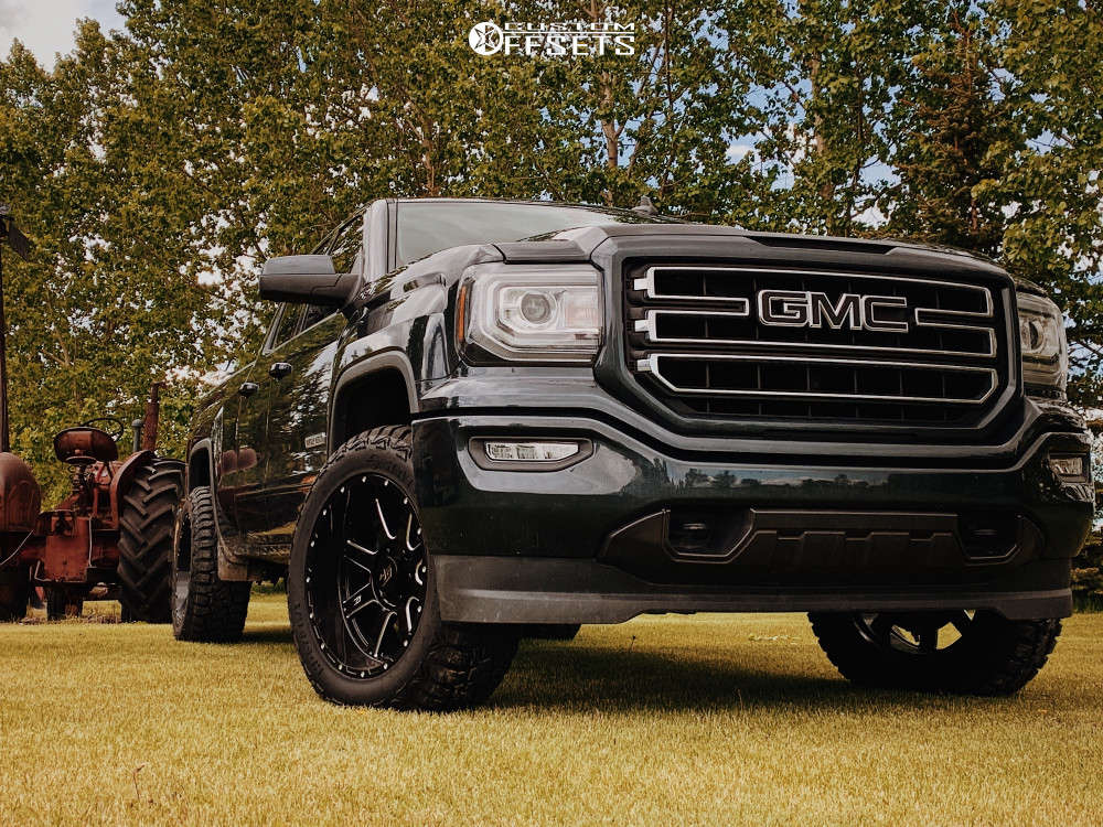 2017 GMC Sierra 1500 with 20x10 -24 GT Offroad Invasion and 275/60R20 ...