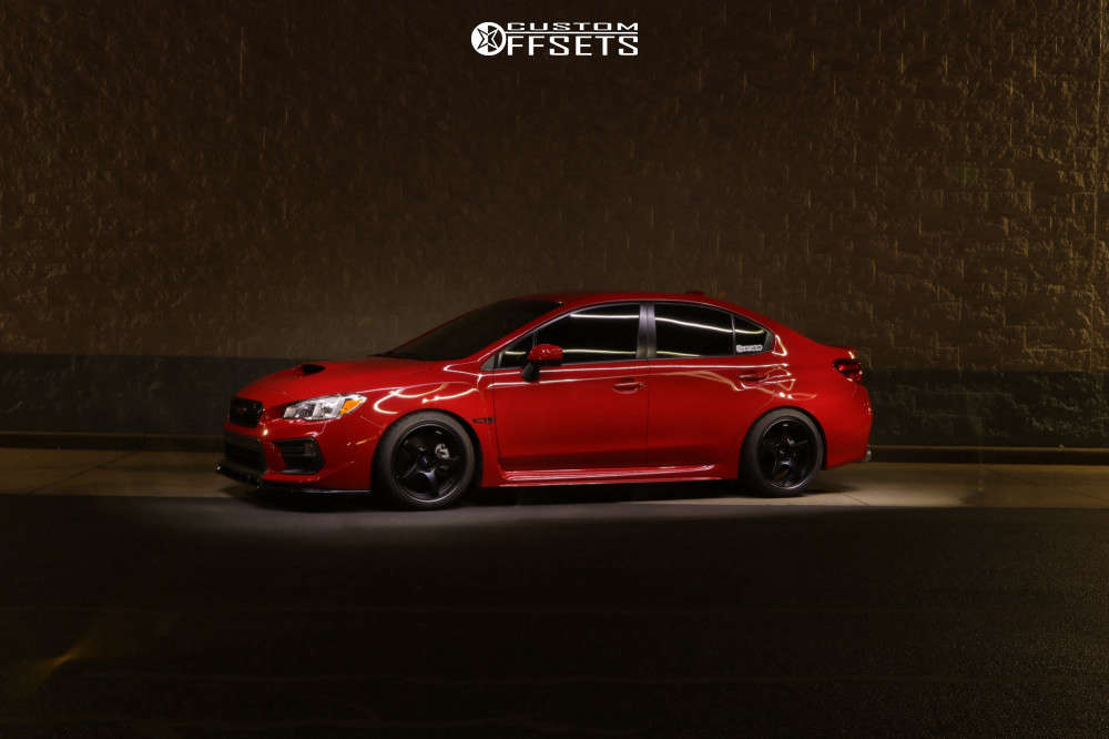 2020 Subaru WRX with 18x9.5 35 AVID1 AV28 and 255/35R18 Federal SS595 and Coilovers | Custom Offsets