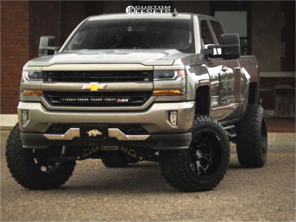 2017 Chevrolet Silverado 1500 with 20x12 -44 Hostile Rage and 315/60R20 ...