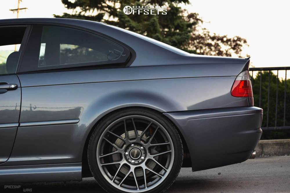 2002 BMW M3 with 19x9.5 22 Apex Arc-8 and 245/35R19 Achilles Atr Sport ...