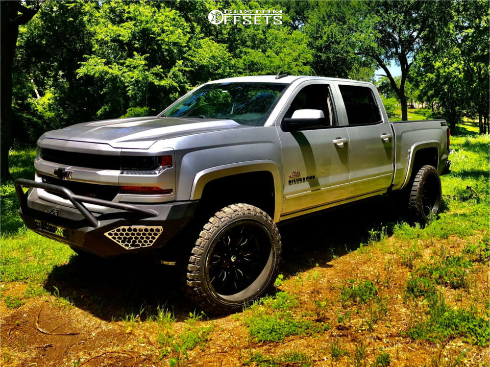2017 Chevrolet Silverado 1500 with 24x12 -44 Fuel Sledge and 35/12.5R24 ...
