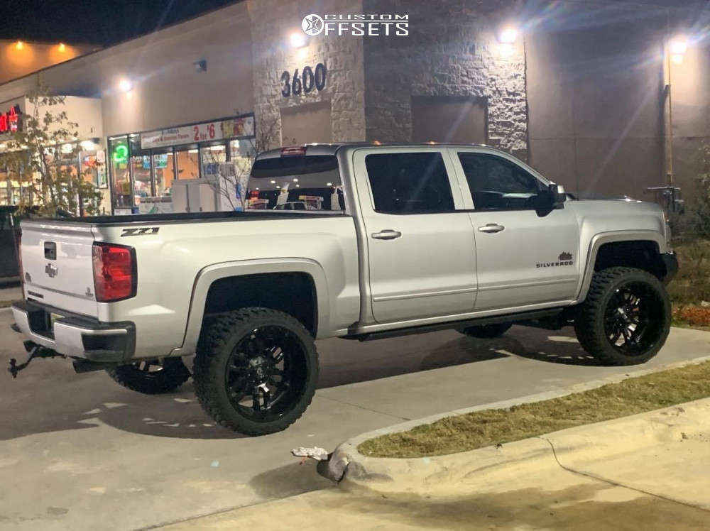 2017 Chevrolet Silverado 1500 with 24x12 -44 Fuel Sledge and 35/12.5R24 ...