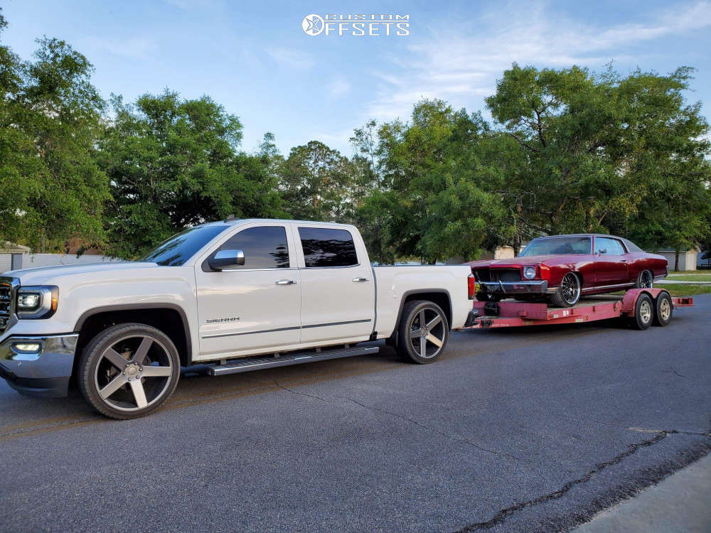 2017 GMC Sierra 1500 with 24x10 31 DUB Baller and 305/35R24 Lexani Lx ...