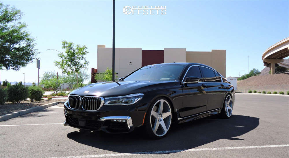 2016 BMW 750i XDrive with 22x9 32 Blaque Diamond Bd-15 and 265/30R22 ...