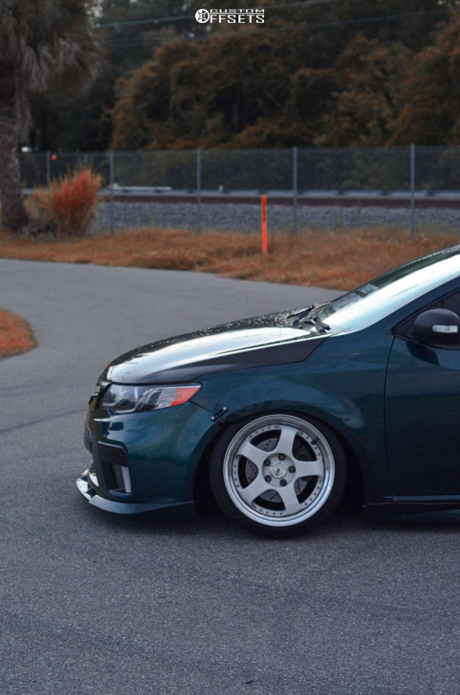 2010 Kia Forte Koup with 17x9.5 35 SSR Sp1 and 205/40R17 Cosmo Mucho ...