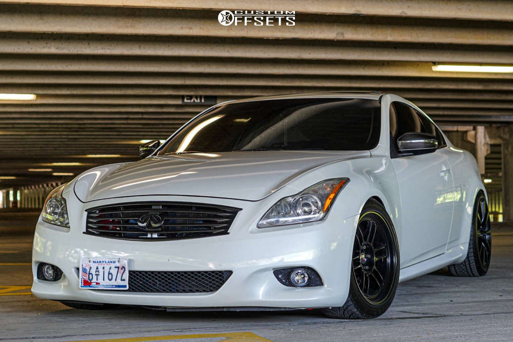 2008 INFINITI G37 with 18x9.5 20 Enkei RPF1 and 245/40R18 Federal All Season and Lowering ...