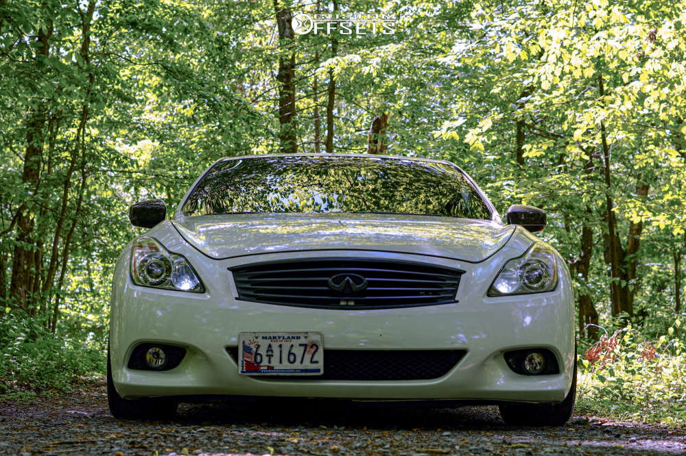2008 INFINITI G37 with 18x9.5 20 Enkei RPF1 and 245/40R18 Federal All Season and Lowering ...