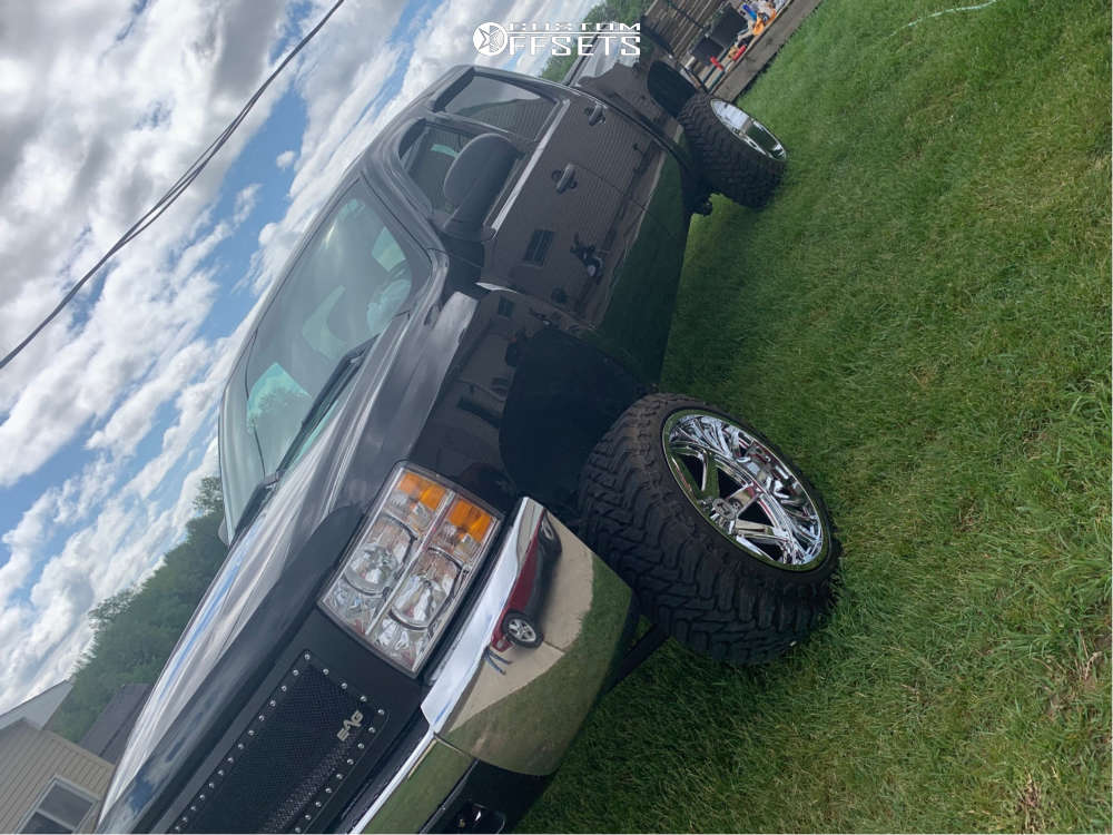2012 Chevrolet Silverado 1500 with 22x12 -44 Hostile Alpha and 33/12.5R22 Atturo Trail Blade Mt ...