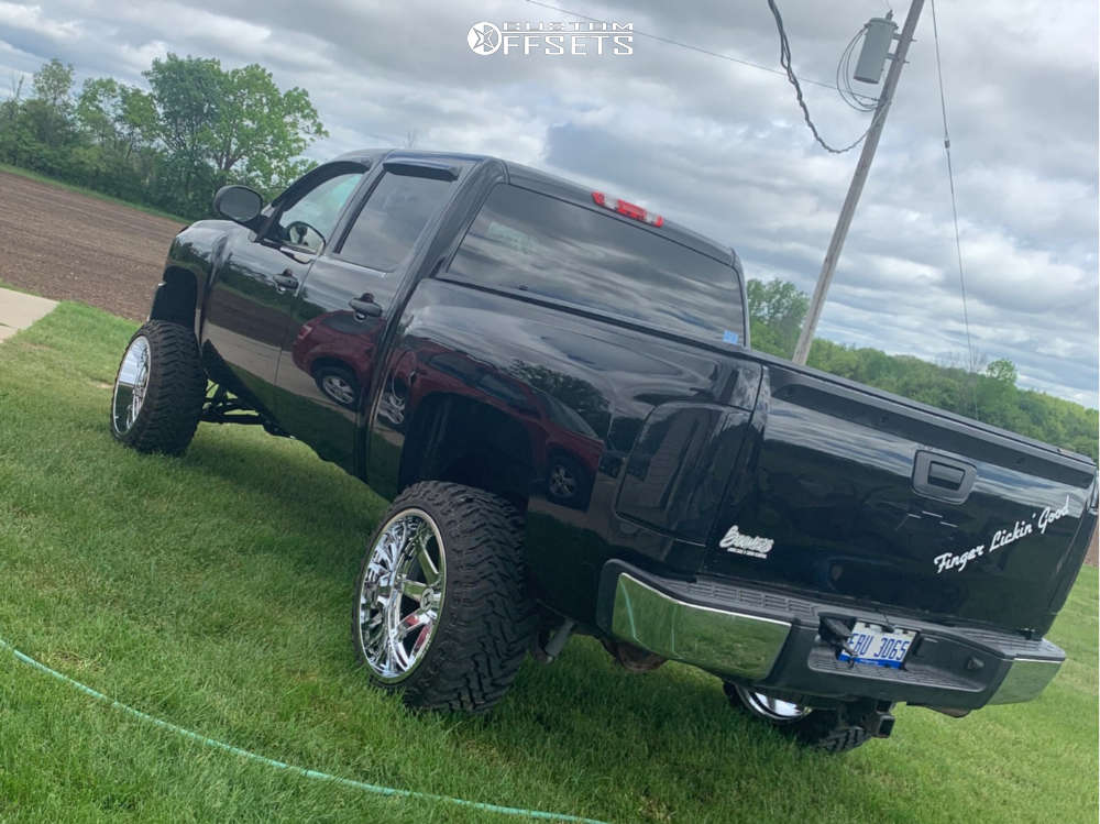 2012 Chevrolet Silverado 1500 with 22x12 -44 Hostile Alpha and 33/12.5R22 Atturo Trail Blade Mt ...