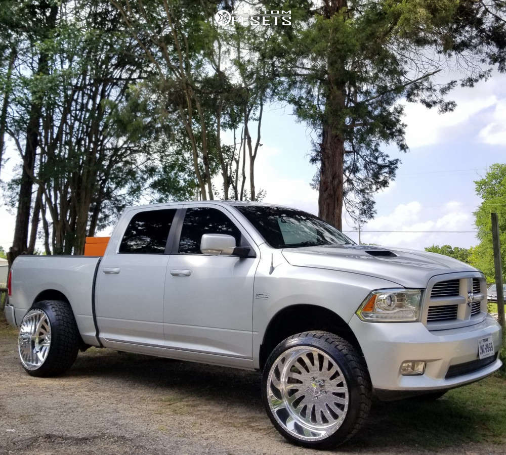 2012 Ram 1500 with 24x14 -73 American Force Octane and 305/35R24 Nitto ...