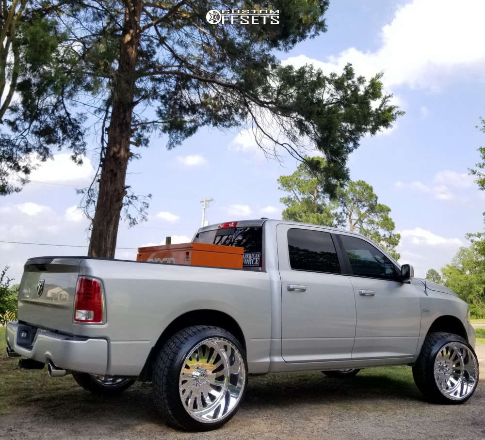 2012 Ram 1500 with 24x14 -73 American Force Octane and 305/35R24 Nitto ...