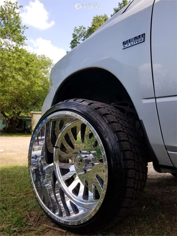 2012 Ram 1500 with 24x14 -73 American Force Octane and 305/35R24 Nitto ...