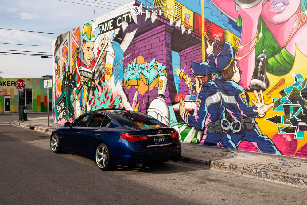 2016 INFINITI Q50 with 19x9.5 40 Rays Engineering Nismo and 235/35R19 ...