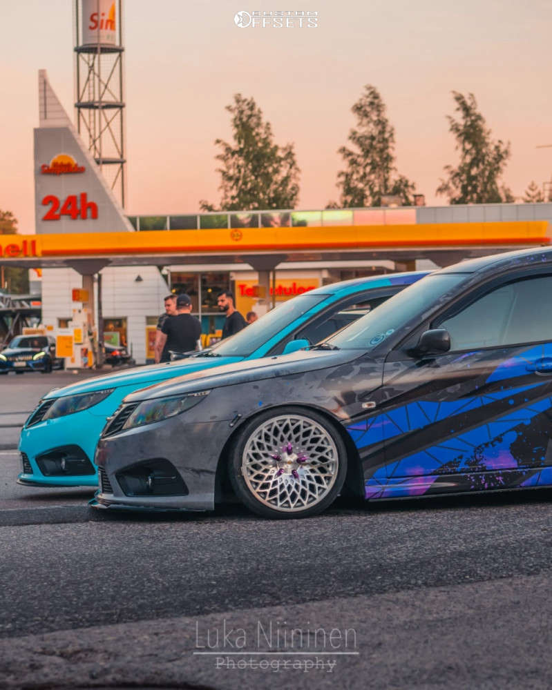 2009 Saab 9-3 with 18x9.5 40 Stuttgart STX and 225/35R18 Federal ...