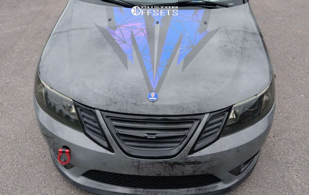 2009 Saab 9-3 with 18x9.5 40 Stuttgart STX and 225/35R18 Federal ...