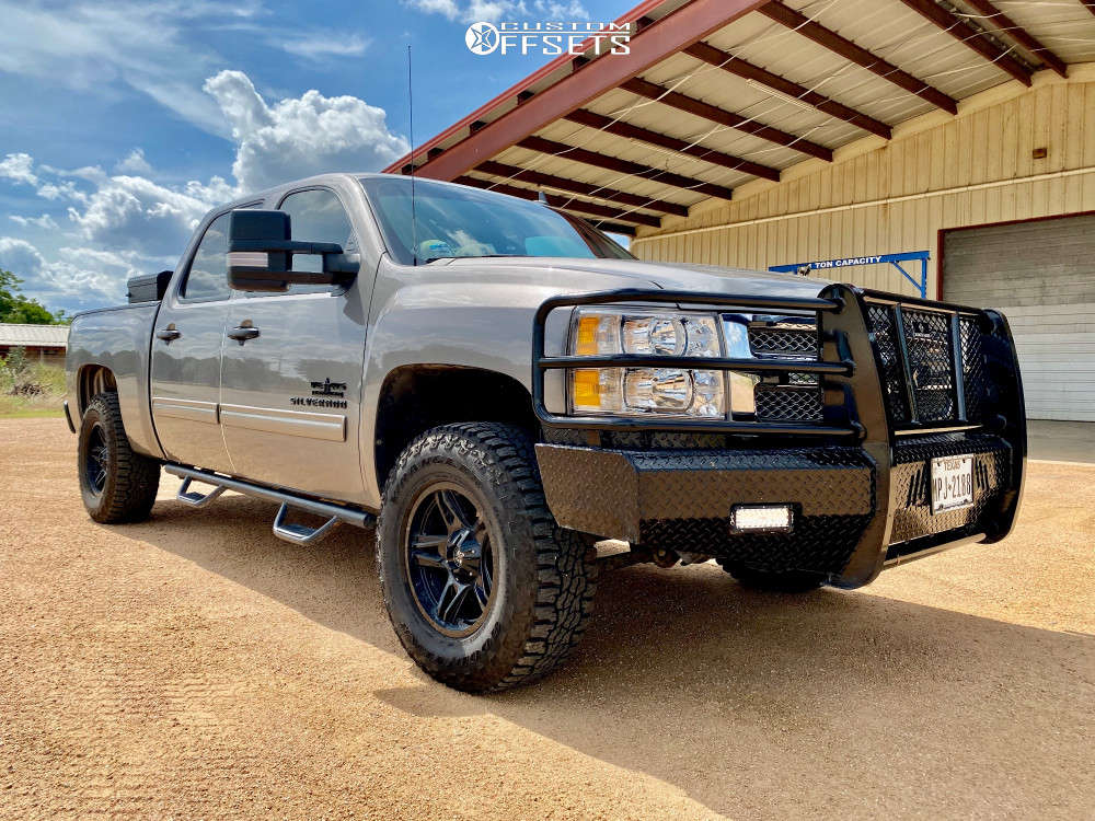 2013 Chevrolet Silverado 1500 with 17x10 -10 American Outlaw Lonestar ...