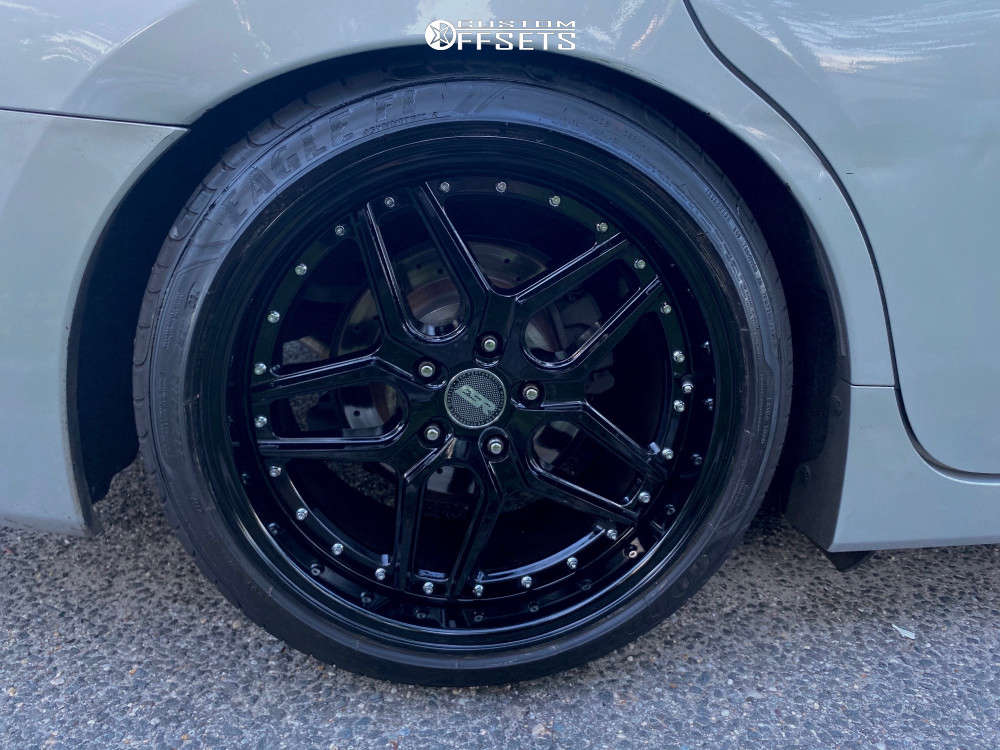 2017 Nissan Altima with 18x9.5 35 ESR CS15 and 235/40R18 Goodyear Eagle ...