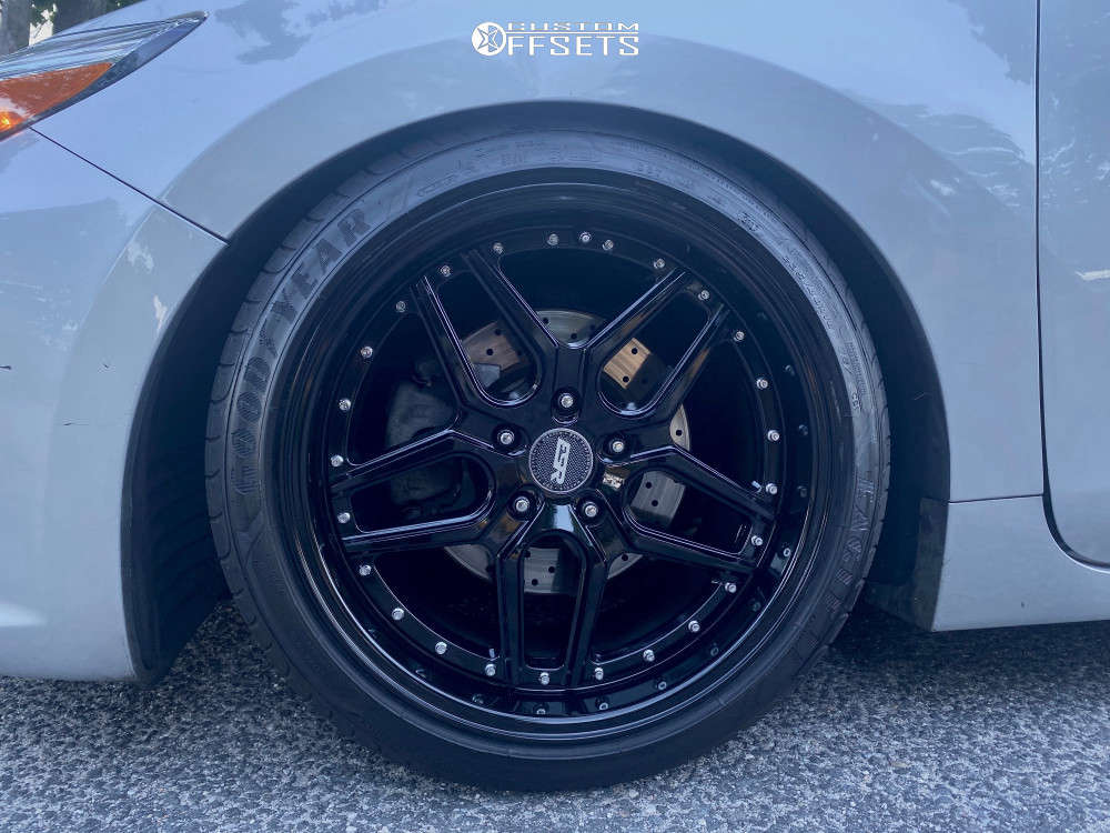 2017 Nissan Altima with 18x9.5 35 ESR CS15 and 235/40R18 Goodyear Eagle ...