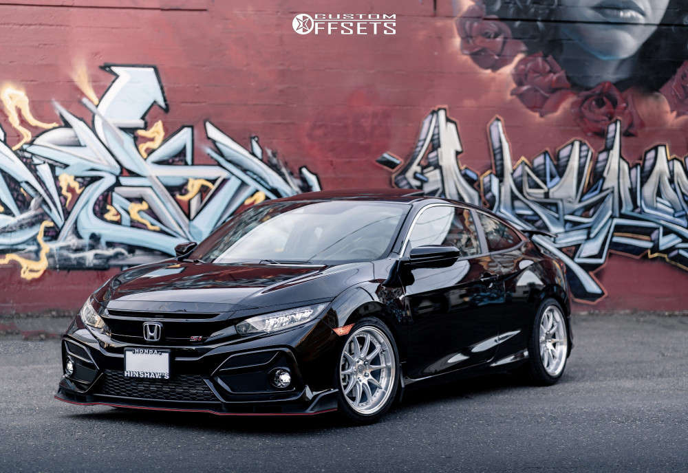 2020 Honda Civic with 18x8.5 35 Aodhan Ds07 and 235/40R18 Goodyear All ...