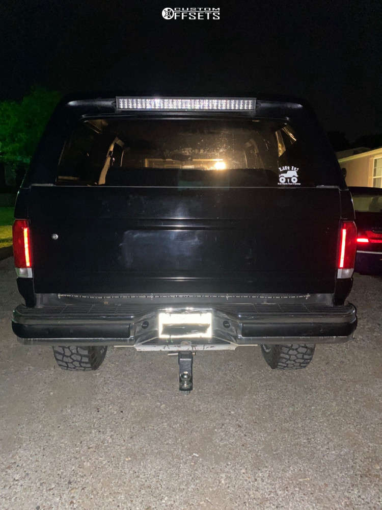 1987 Ford Bronco with 17x9 -12.7 Black Rock Type 8 and 35/12.5R17 ...