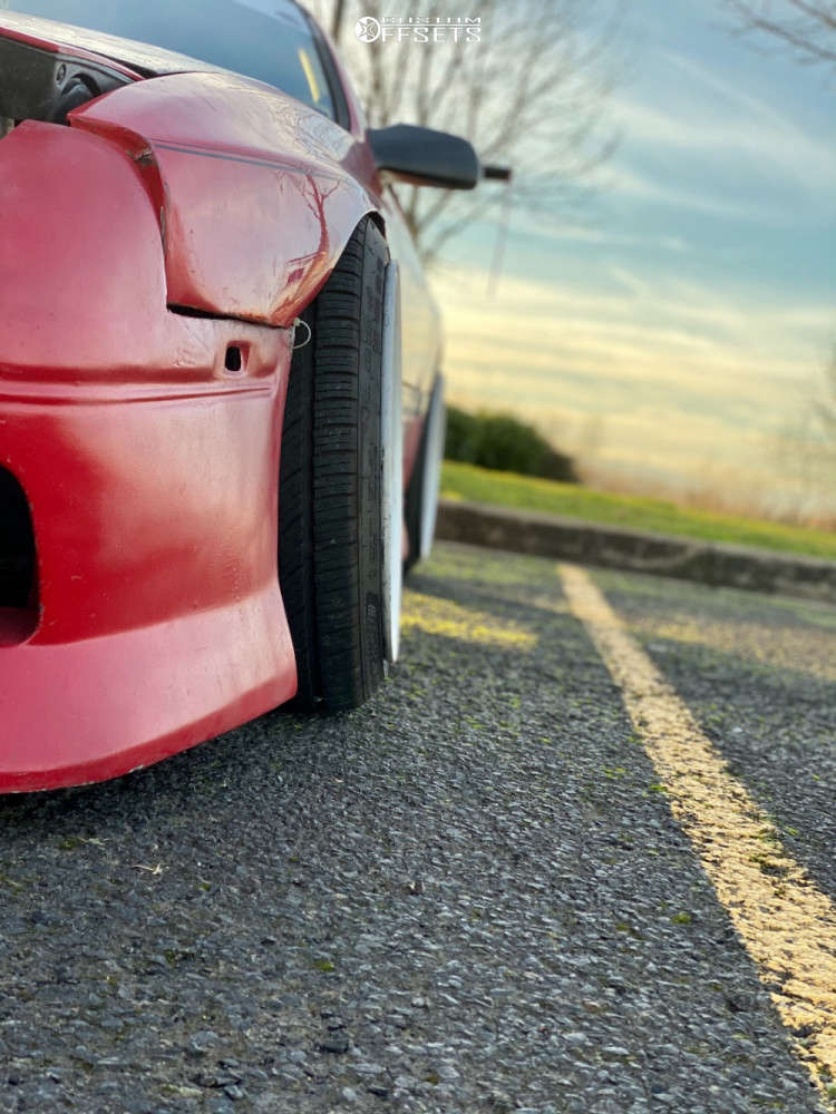 1986 Mazda RX-7 with 17x9.5 17 Work Xd9 and 215/40R17 Nankang NS-25 and ...