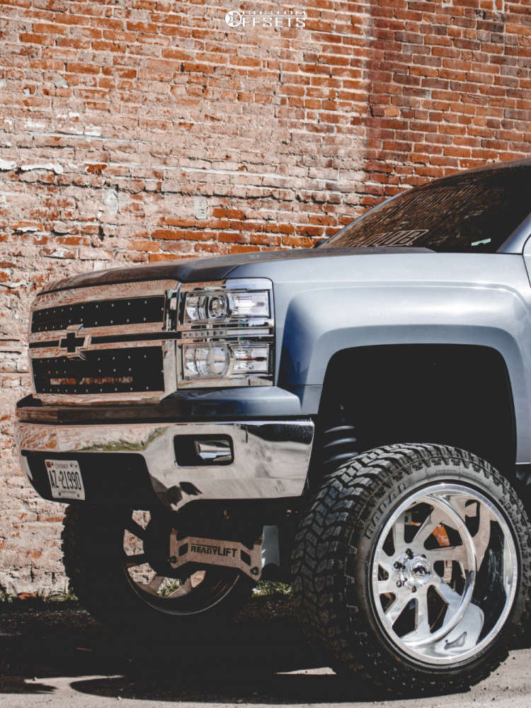 2015 Chevrolet Silverado 1500 with 24x14 -76 Fuel Forged Ffc39 and 37/ ...