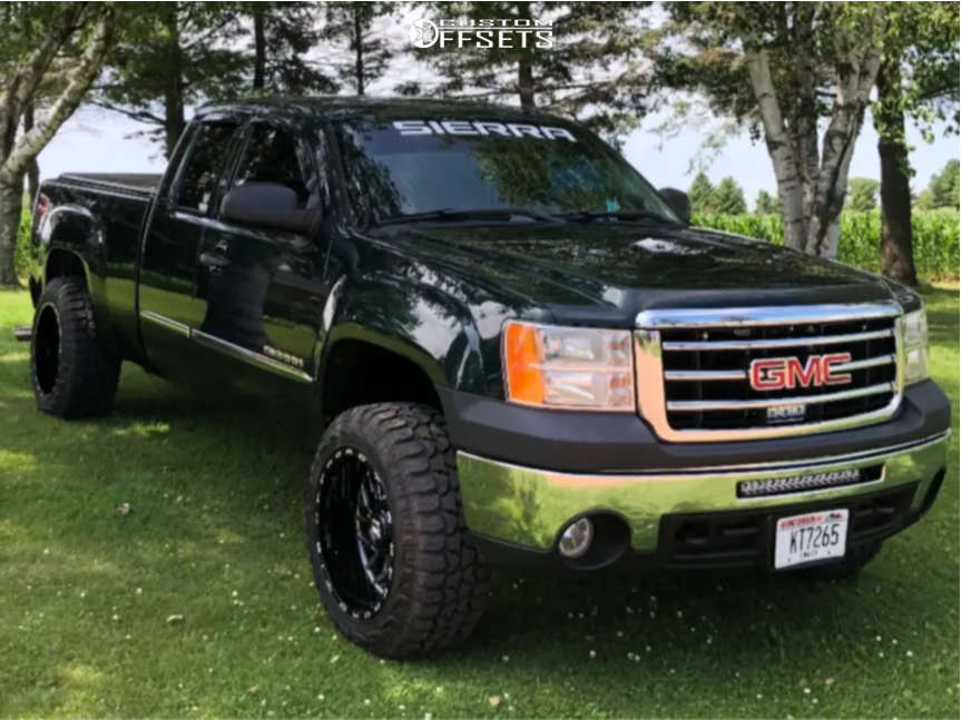 2012 GMC Sierra 1500 with 20x12 -44 TIS 544BM and 33/12.5R20 Federal ...