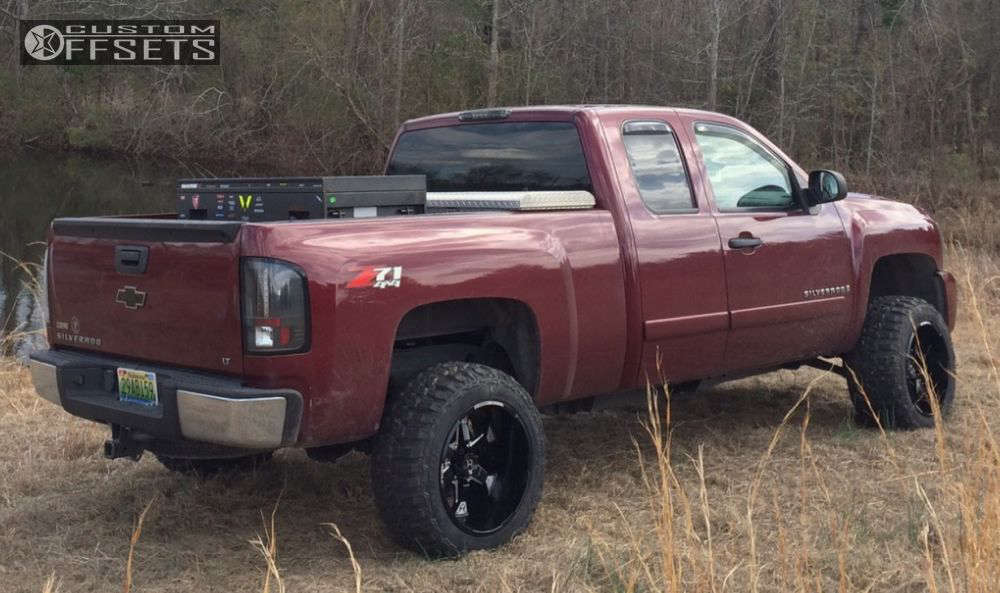 2008 Chevrolet Silverado 1500 with 20x12 -44 Hostile Knuckles and 33/12 ...