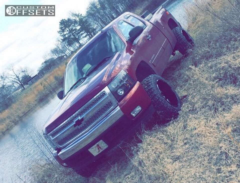 2008 Chevrolet Silverado 1500 with 20x12 -44 Hostile Knuckles and 33/12 ...