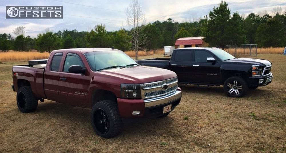 2008 Chevrolet Silverado 1500 with 20x12 -44 Hostile Knuckles and 33/12 ...