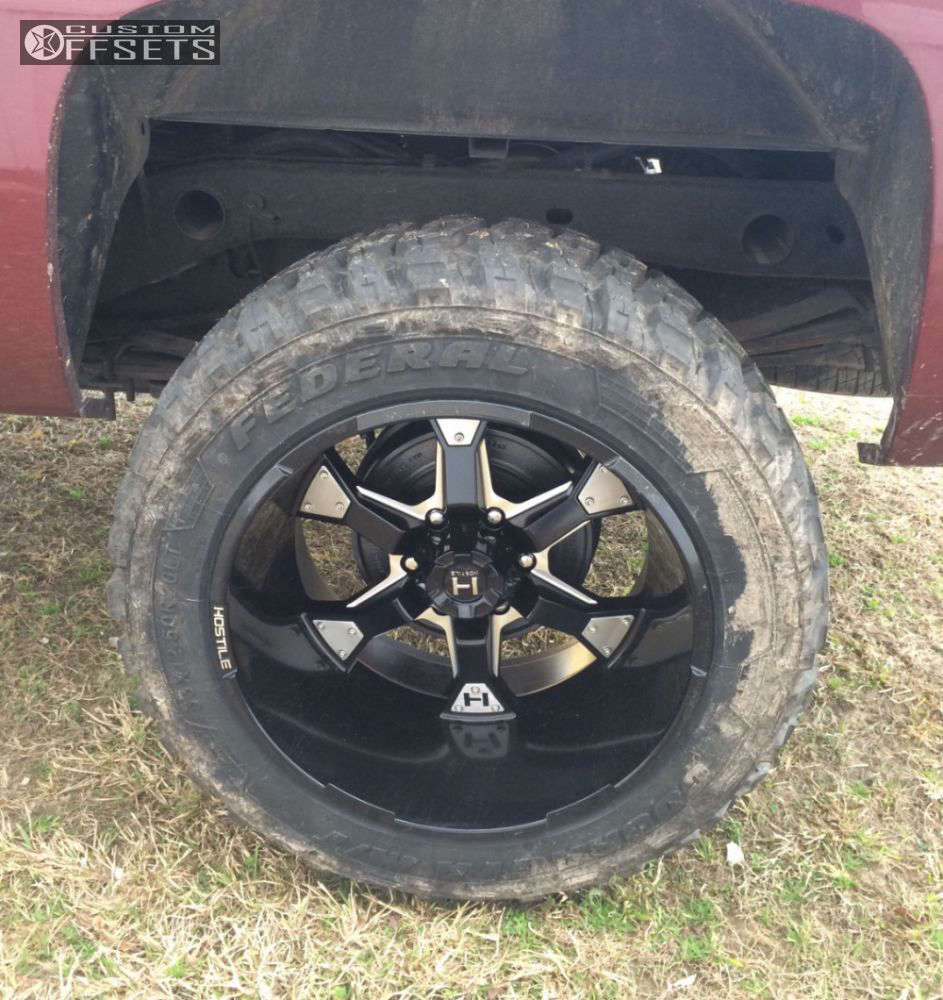 2008 Chevrolet Silverado 1500 with 20x12 -44 Hostile Knuckles and 33/12 ...