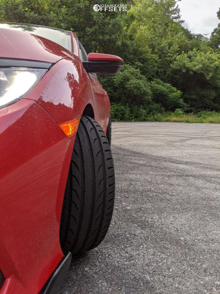 2020 Honda Civic with 18x9.5 35 Konig Ampliform and 255/35R18 General G ...