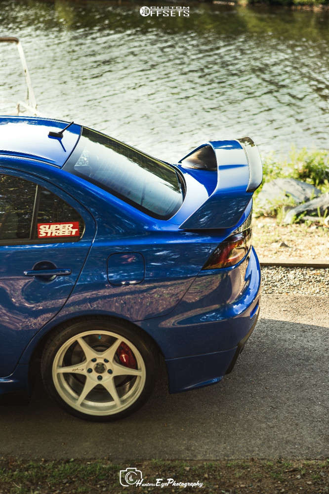 2015 Mitsubishi Lancer with 18x9.5 22 Stage Wheels Knight and 255/35R18 ...