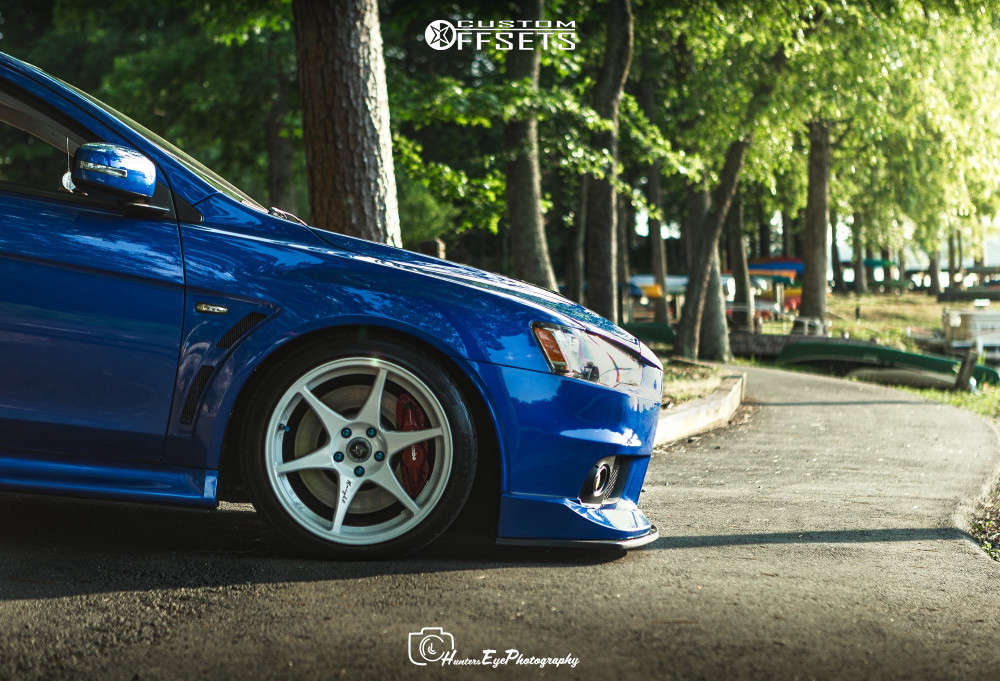 2015 Mitsubishi Lancer with 18x9.5 22 Stage Wheels Knight and 255/35R18 ...