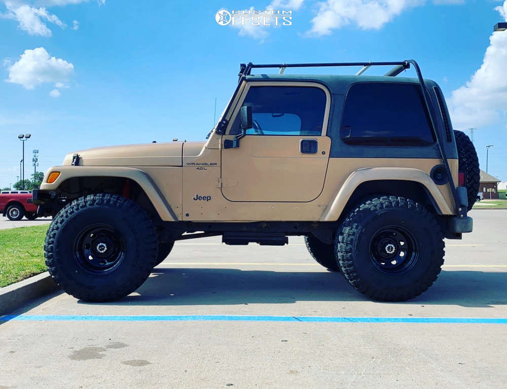 2000 Jeep TJ with 15x10 -39 Vision Soft 8 and 35/12.5R15 Falken ...