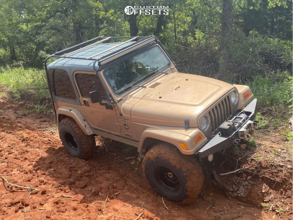 2000 Jeep TJ with 15x10 -39 Vision Soft 8 and 35/12.5R15 Falken ...