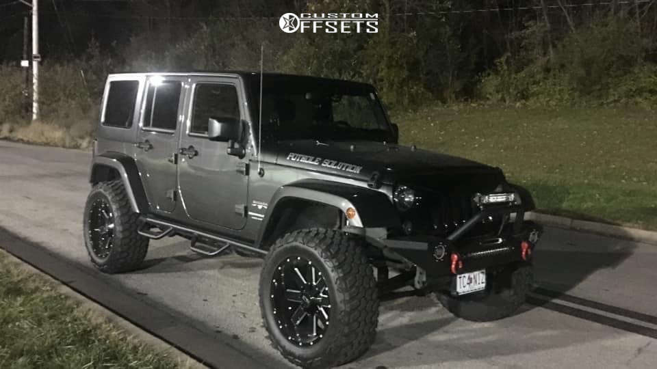 2018 Jeep Wrangler JK with 20x10 -24 Alloy Ion 141 and 35/12.5R20 ...