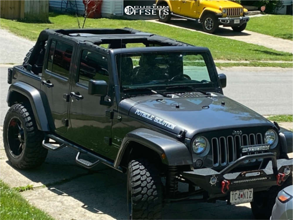 2018 Jeep Wrangler JK with 20x10 -24 Alloy Ion 141 and 35/12.5R20 ...