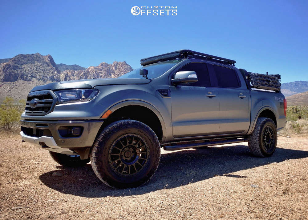 2019 Ford Ranger with 18x8.5 0 Black Rhino Sandstorm and 275/65R18 ...
