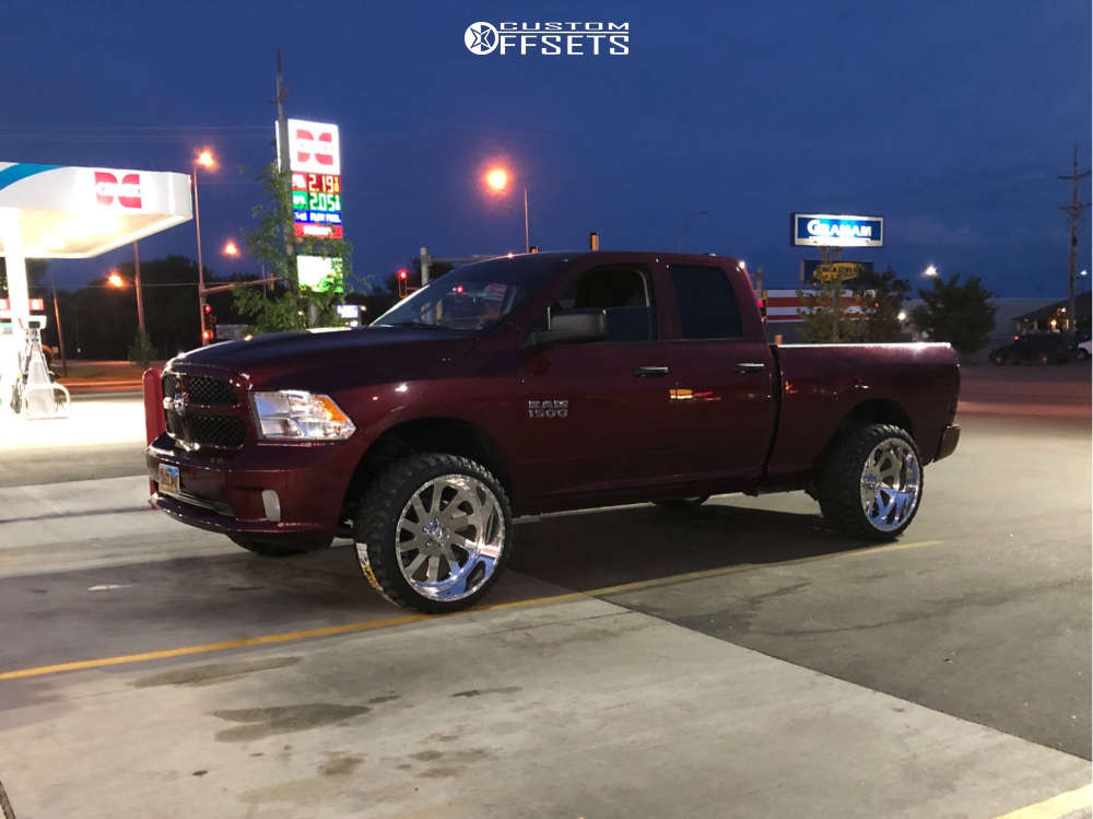 2018 Ram 1500 with 24x12 -40 American Force Blade Ss and 33/12.5R24 RBP ...