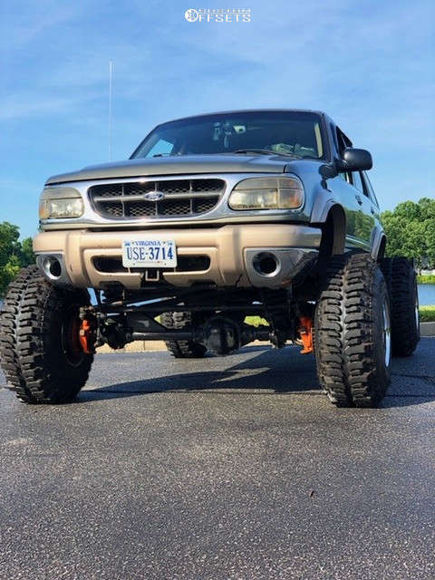 1999 Ford Explorer with 15x14 -88.9 Bart Wheels Super Trucker and 38/10 ...
