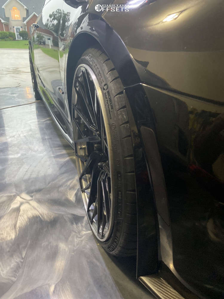 2017 Cadillac ATS with 20x9.5 25 Hurrikan H0015 and 245/30R20 Michelin ...