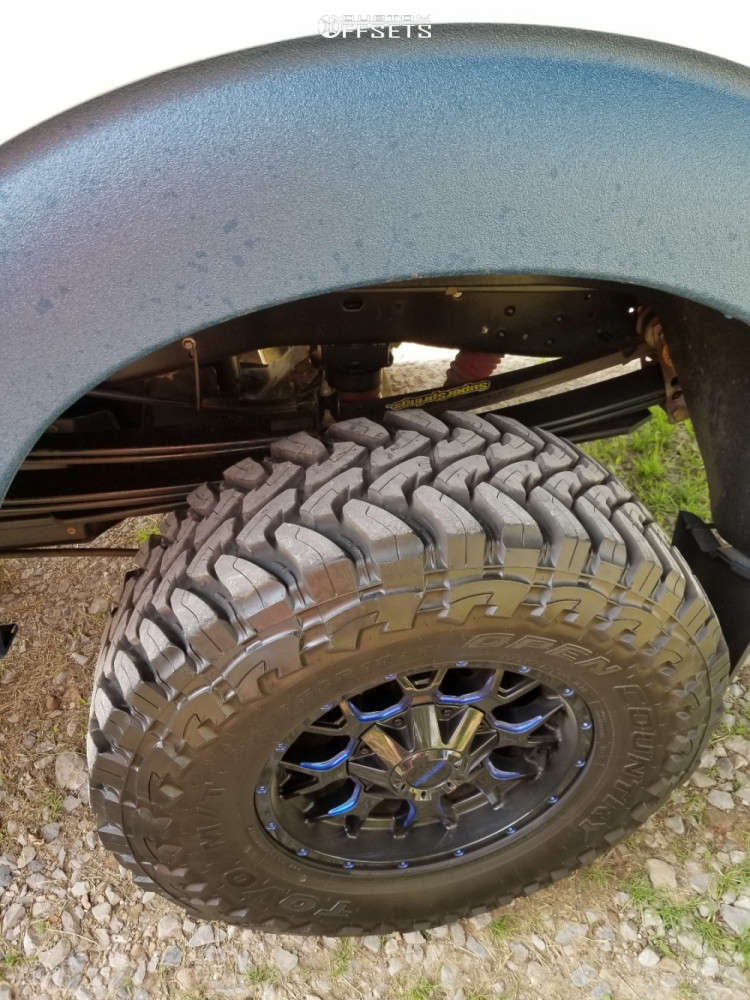 2016 Ford F-250 Super Duty with 17x9 -12 Mayhem Warrior and 35/12.5R17 Toyo Tires Open Country M ...