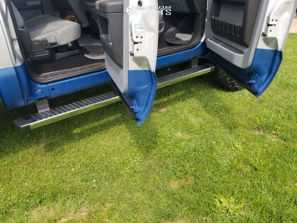 2016 Ford F-250 Super Duty with 17x9 -12 Mayhem Warrior and 35/12.5R17 Toyo Tires Open Country M ...