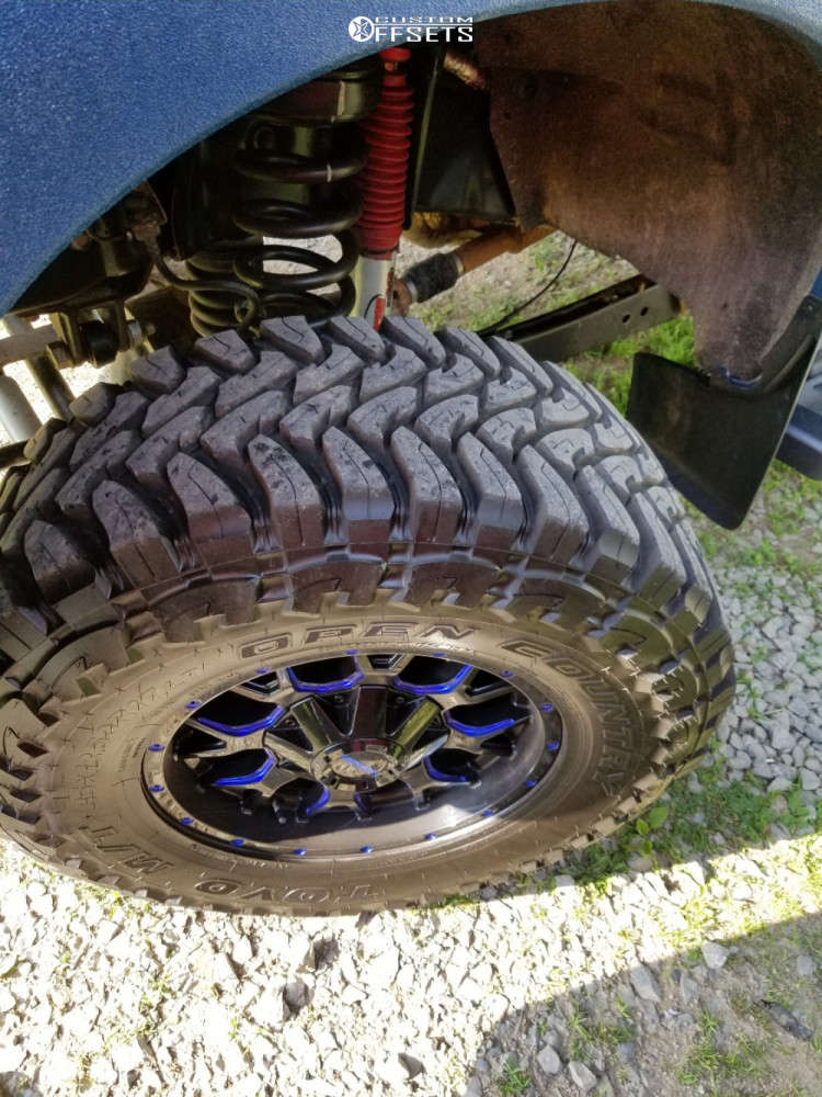 2016 Ford F-250 Super Duty with 17x9 -12 Mayhem Warrior and 35/12.5R17 Toyo Tires Open Country M ...