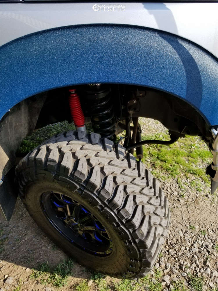 2016 Ford F-250 Super Duty with 17x9 -12 Mayhem Warrior and 35/12.5R17 Toyo Tires Open Country M ...