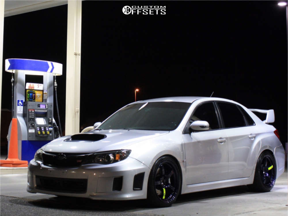 2011 Subaru WRX STI with 18x9.5 38 Rays Engineering 57cr and 255/35R18 ...
