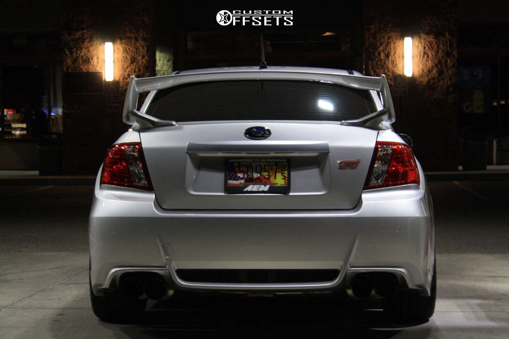 2011 Subaru WRX STI with 18x9.5 38 Rays Engineering 57cr and 255/35R18 ...
