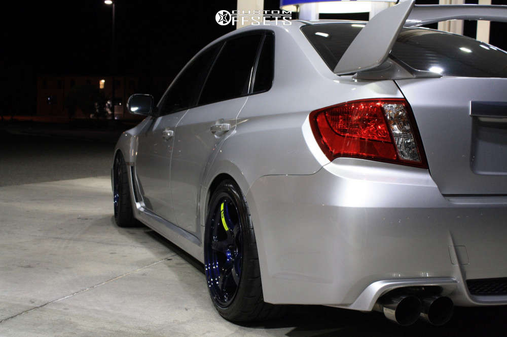 2011 Subaru WRX STI with 18x9.5 38 Rays Engineering 57cr and 255/35R18 ...