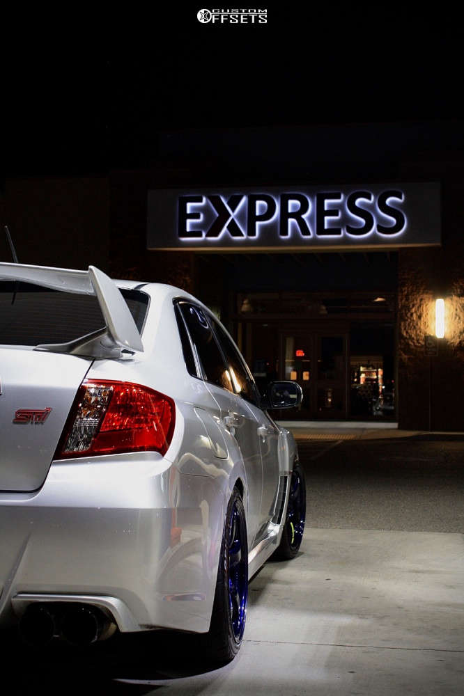 2011 Subaru WRX STI with 18x9.5 38 Rays Engineering 57cr and 255/35R18 ...